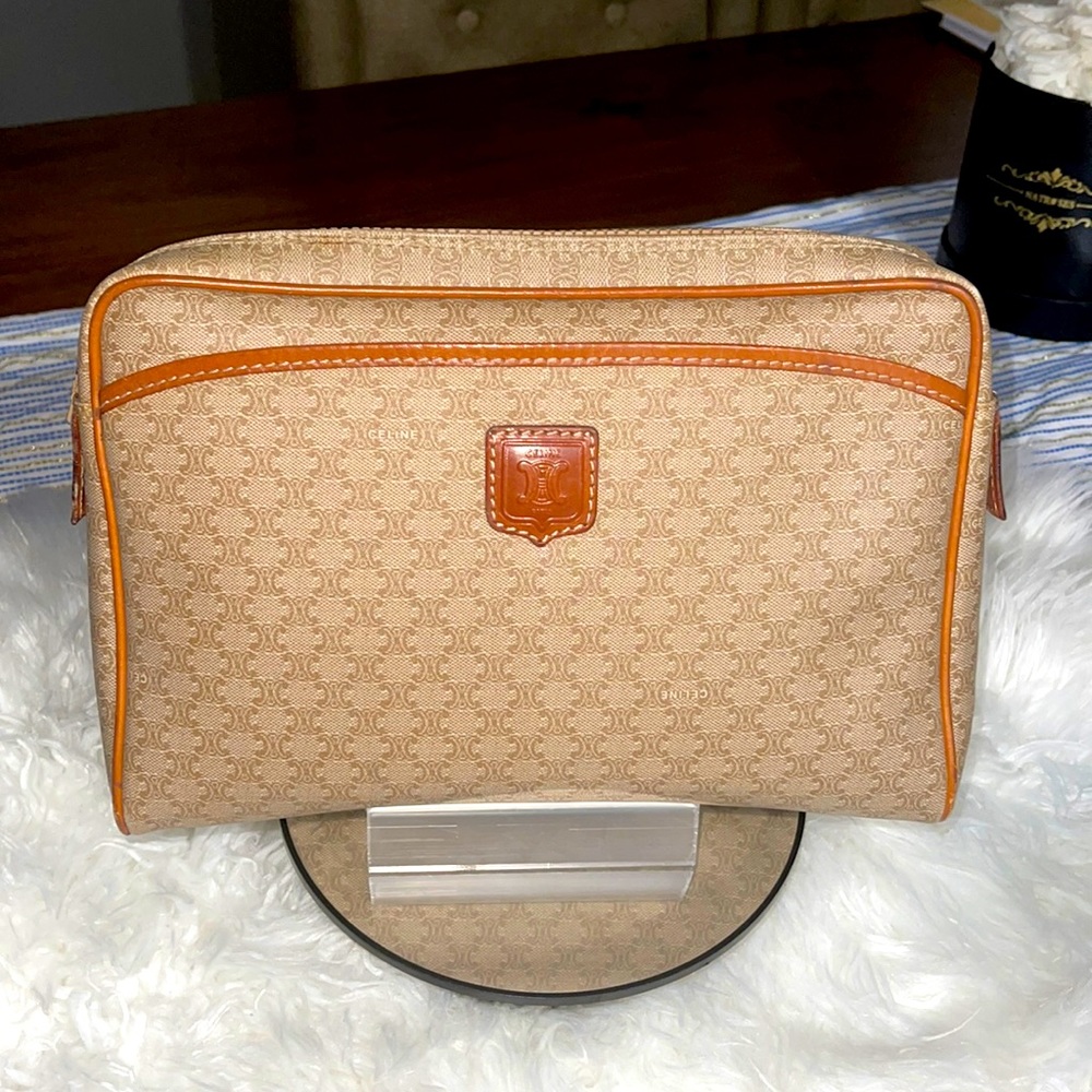 Celine Arc De Triomphe Pattern Clutch Bag - Gem